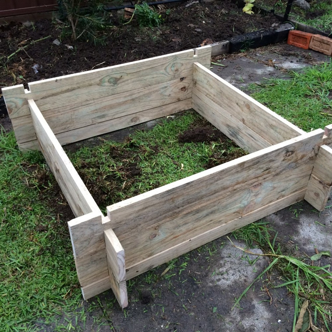 Adjustable Height Garden Bed Box Woodworking Plans - Etsy