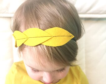 Felt Leaf Headband | Etsy