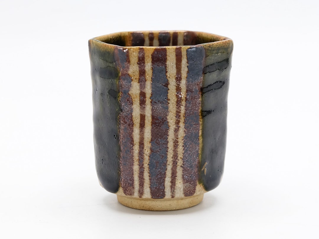 Ao-oribe Yunomi Teacup: Japanese Green Copper Glaze Pottery - Etsy