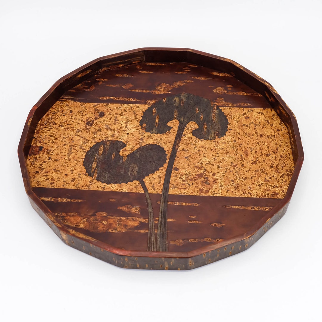 Japanese Cherry Tree Bark Tray Kaba Zaiku Cherrybark Woodcrafts Sakura ...