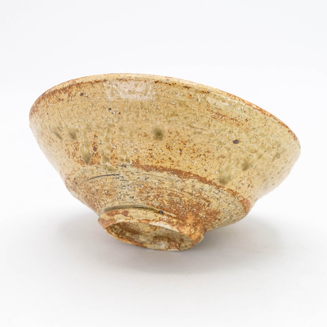 Hira-gata Chawan Tea Bowl Ki-seto Yellow Glaze by Kato Shunji Seto Ware ...