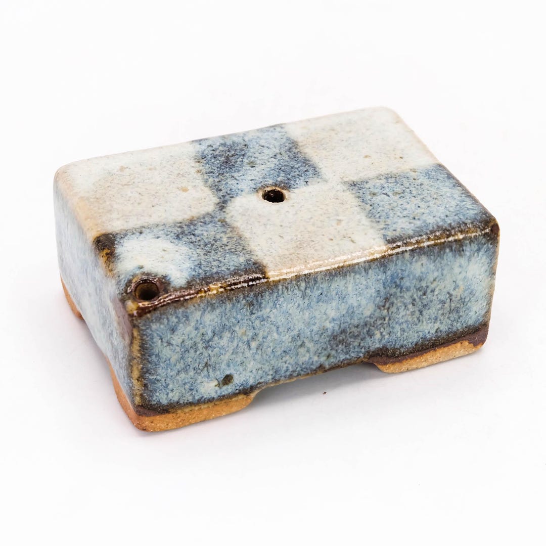 Suiteki Pottery Water Dropper Check Pattern Shodo Calligraphy Tools ...