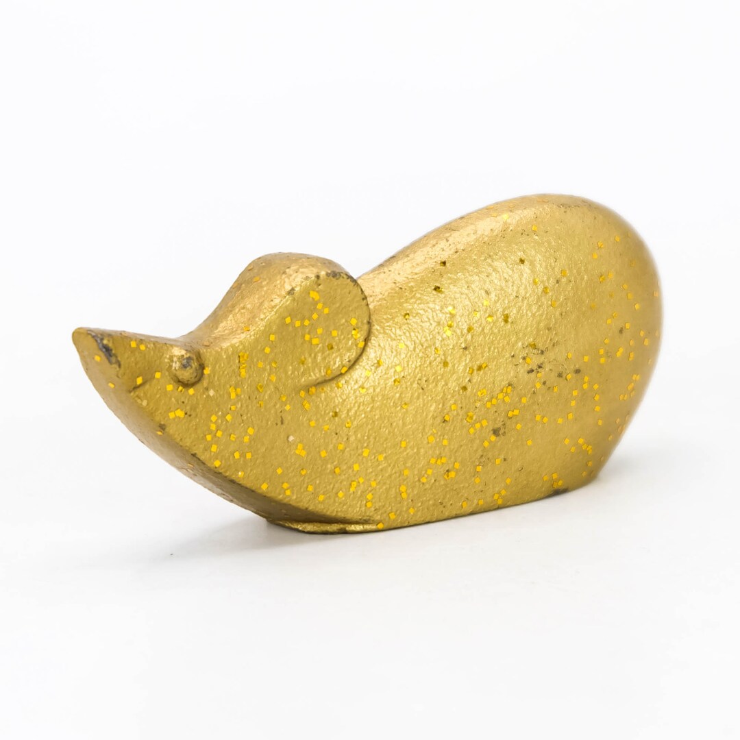Bunchin Cast Iron Paperweight Rat Design Takaoka Copperware Shodo ...