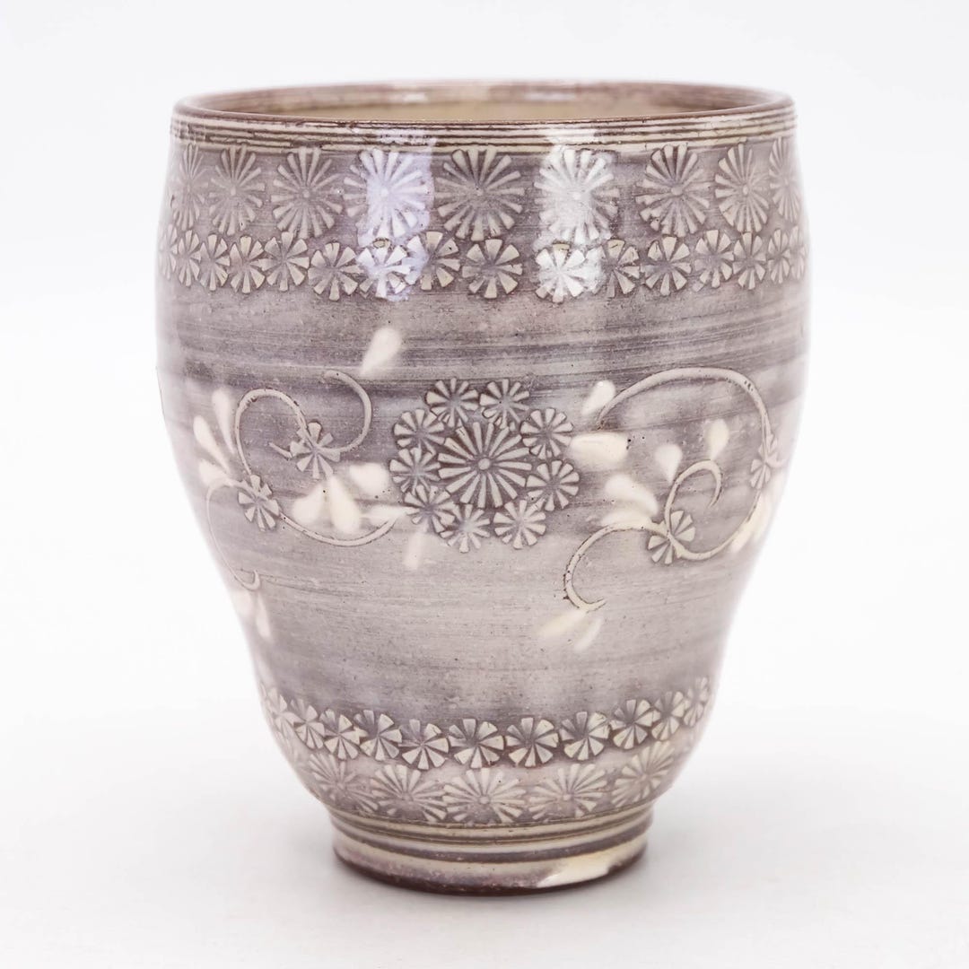 Japanese Tea Cup 330ml Mishima Inlay Pattern by Touraku Kiln Teacup ...