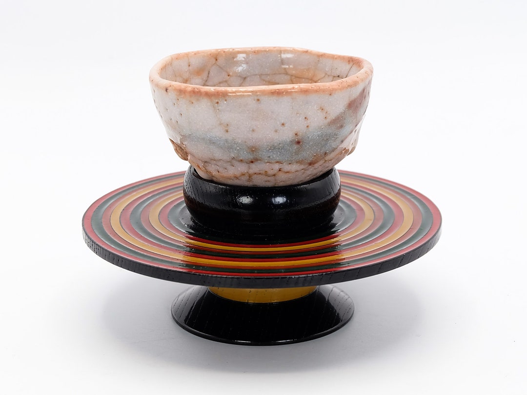 Sakazuki-dai Lacquered Wooden Sake Cup Stand Koma-nuri Sakazukidai - Etsy