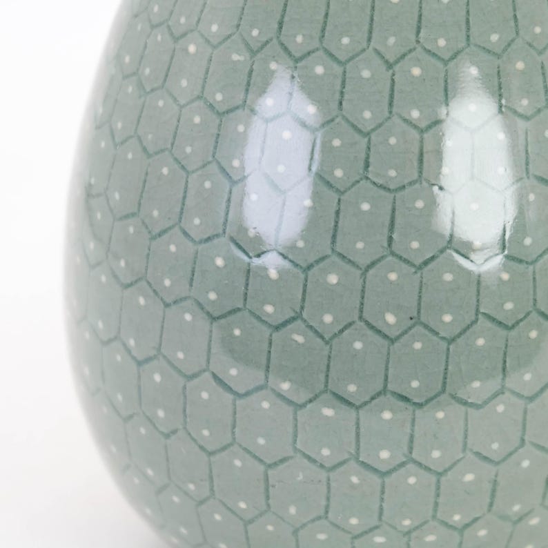 Korean Celadon Vase Turtle Shell & Sunflower Design by Lee Chang-sang ...