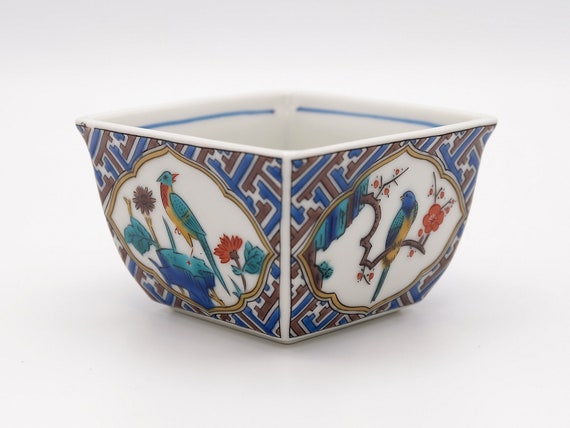 Vintage Japanese Porcelain Square Bowl Art & Collectibles Fine Art ...