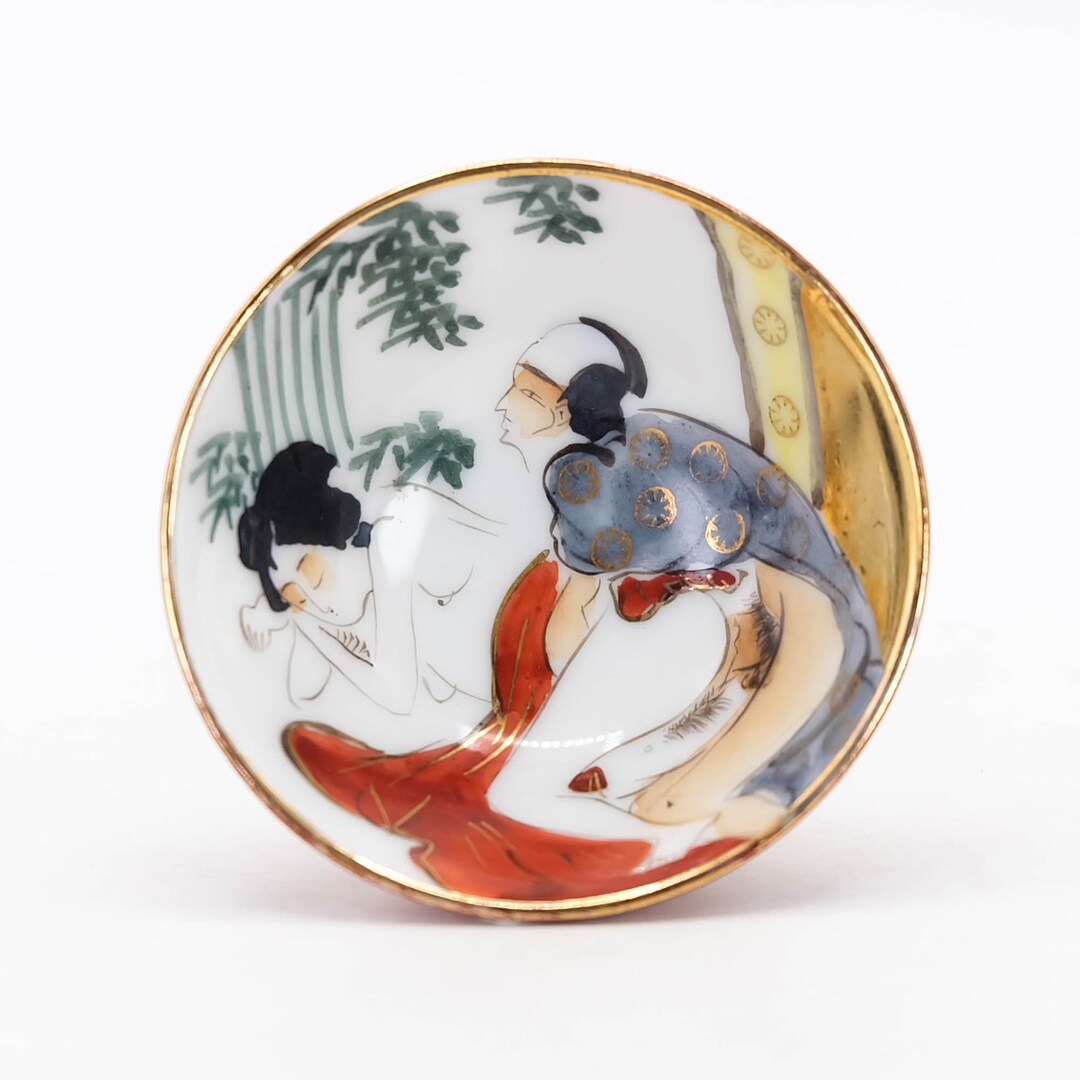 Guinomi Sake Cup Shunga Erotic Art Kutani Ware, Nippon2you - Etsy