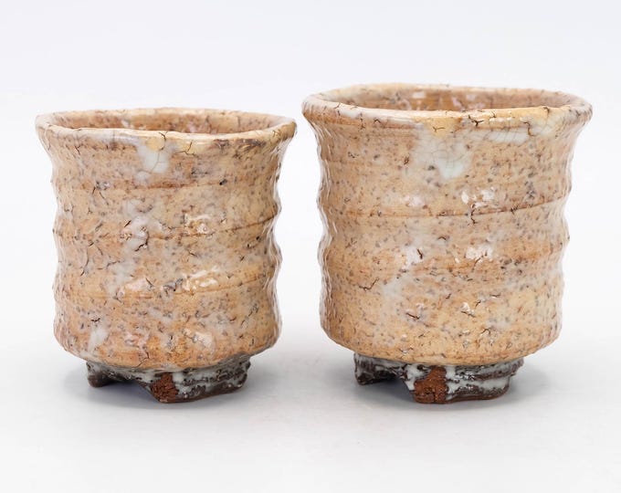 Japanese Tea Cup Biwa Loquat Color Glaze Hagi Ware Wanri-kodai Yunomi ...