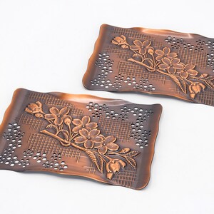 Japanese Pure Copper Plates Set Cherry Blossom Design Meimei-sara ...