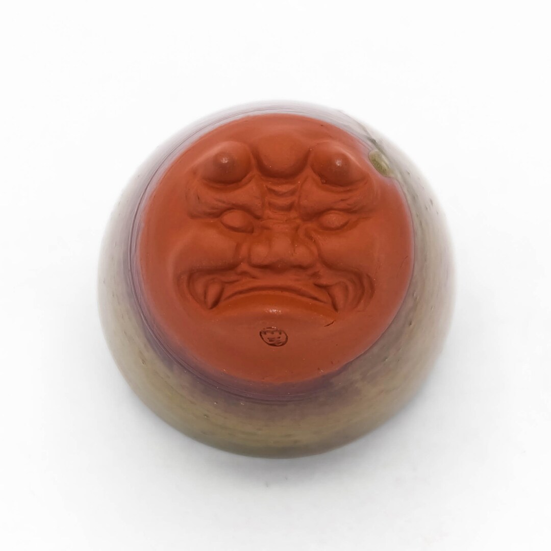 Guinomi Sake Cup Sado Red Clay Oni Face by Chuka Shozan Mumyoi Ware, Nippon2you - Etsy Singapore