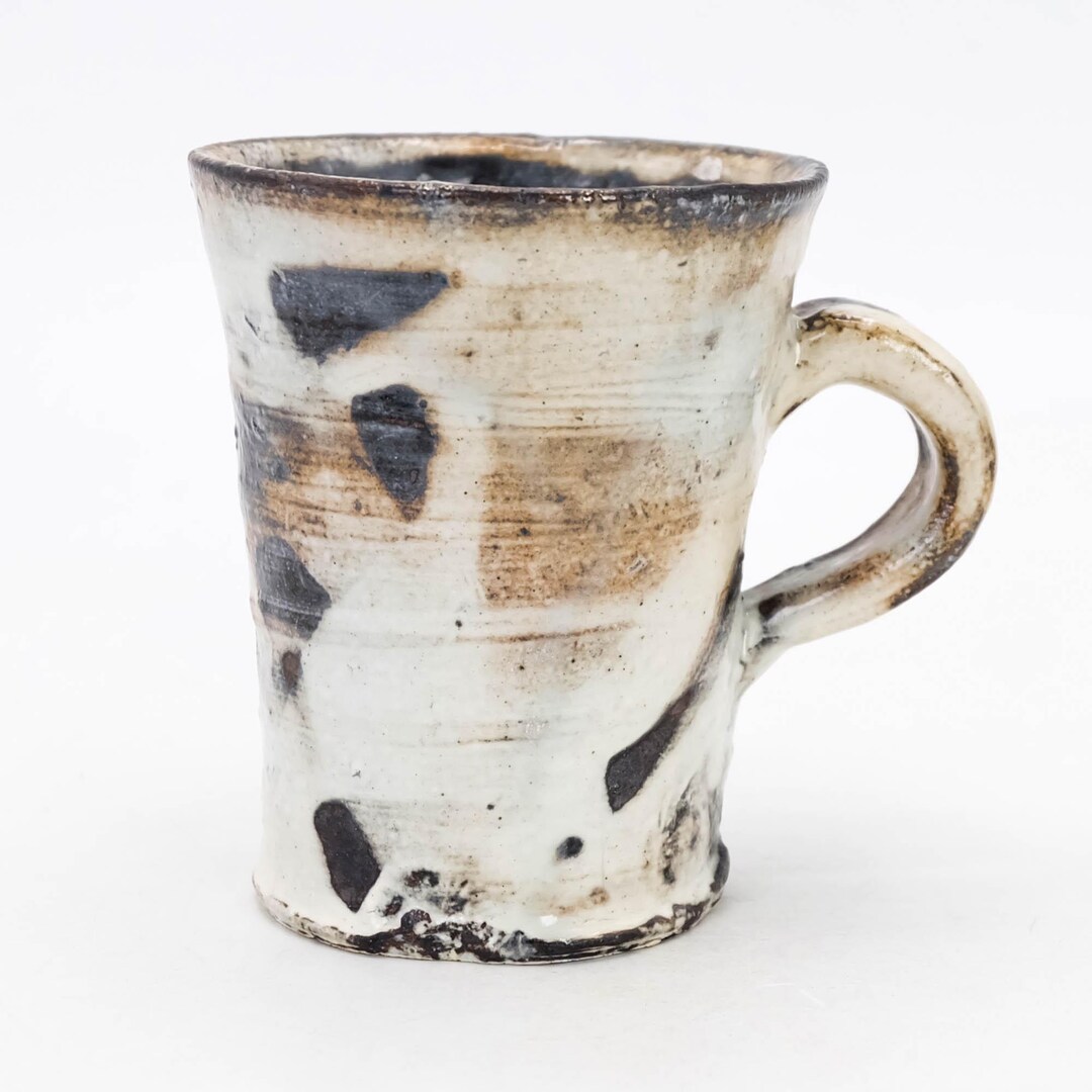 Japanese Pottery Mug 160ml Kohiki Karatsu White Slip Glaze Magukappu - Etsy