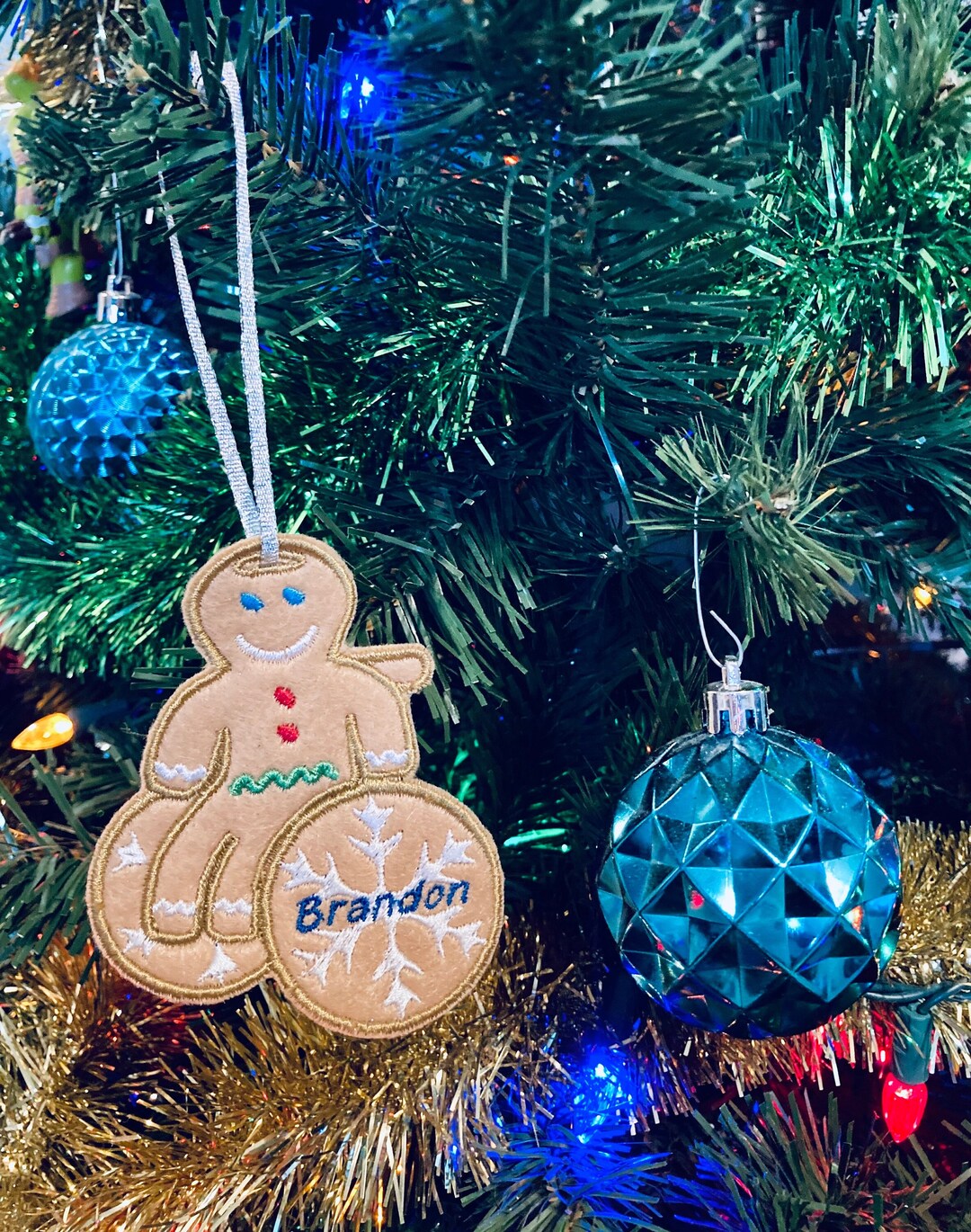 Personalized Felt Gingerbread Boy or Girl With Wheelchair Ornaments - Etsy
