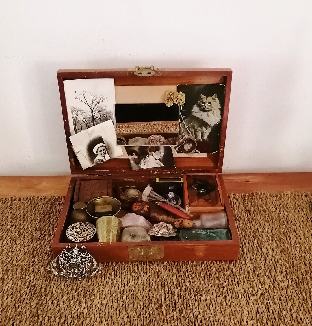 Haunted Antique Witches Box, Witches Kit, Altar Tools, Pagan - Etsy
