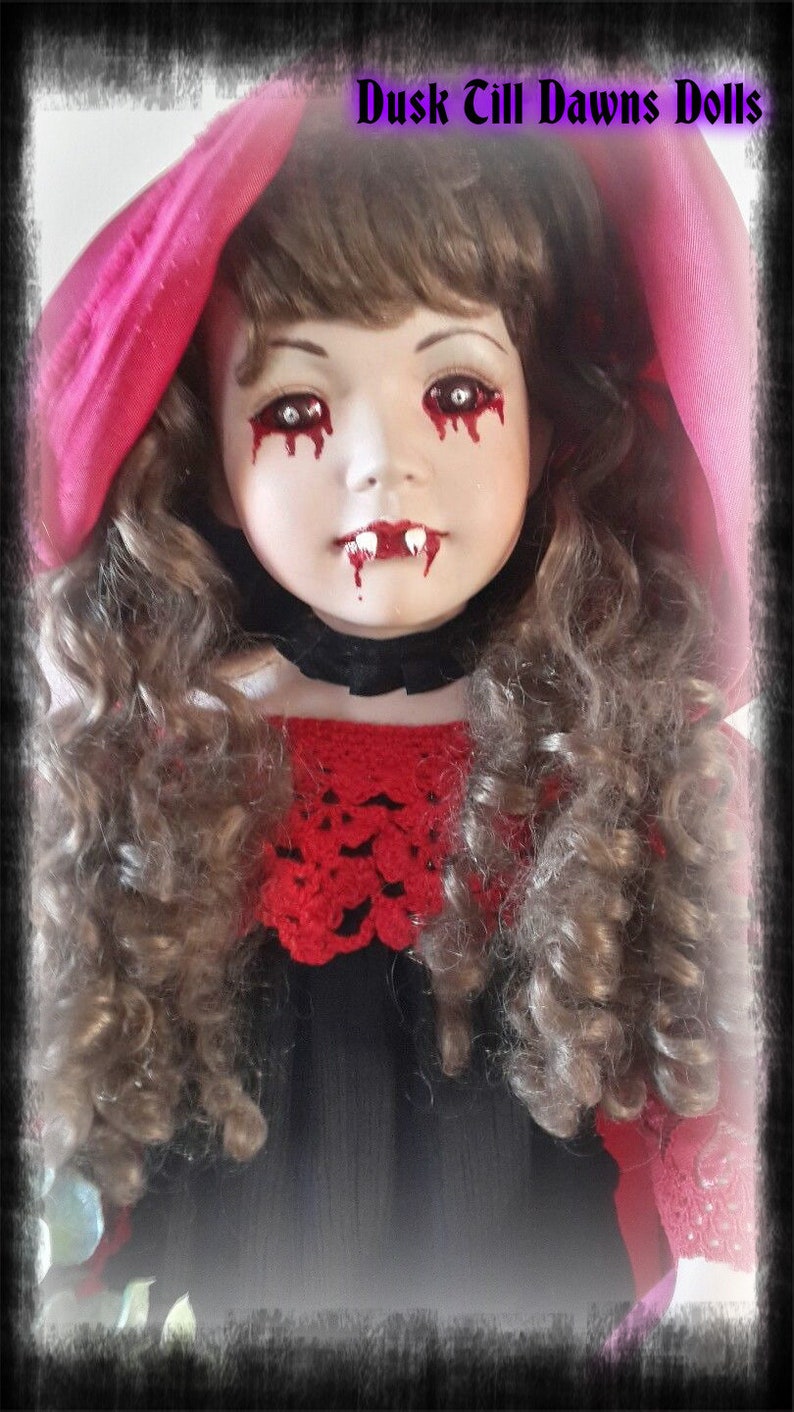 Vampire doll porcelaine Artist remake 22 inch horror doll | Etsy