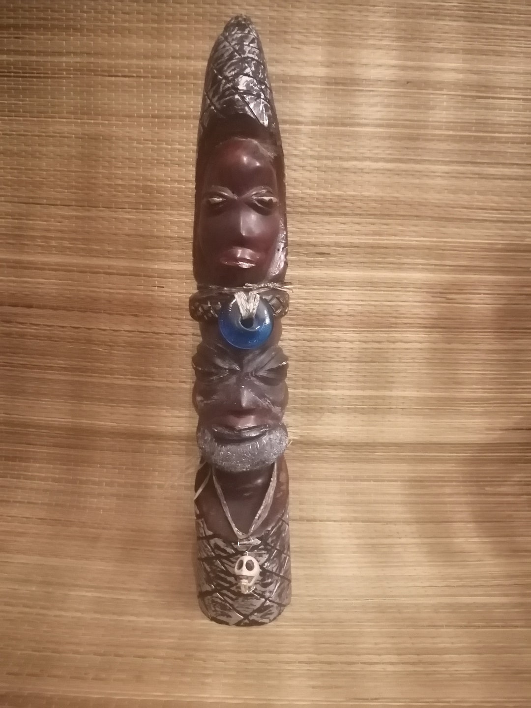 Antique Papa Legba, Ayezan and Marie Laveau Voodoo Temple Statue, 3 ...