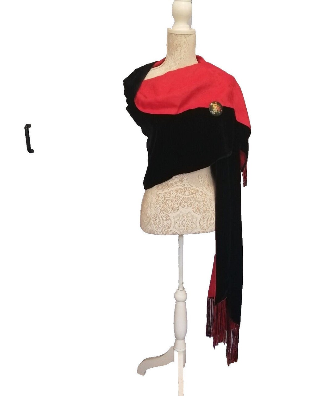 Antique Witches Moon Ritual Shawl With Brooch Historical - Etsy