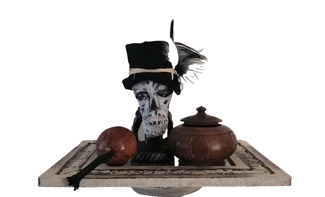 Papa Legba Voodoo Doll/ Offering Set/ Vintage Voodoo African Artifact ...
