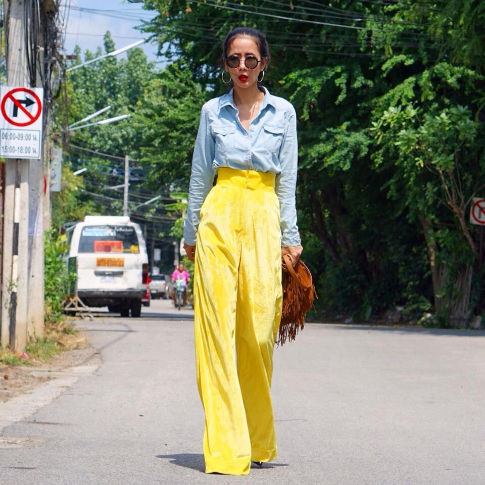 Women's High Waist Velvet Wide Leg Pants Vintage 70s - Etsy