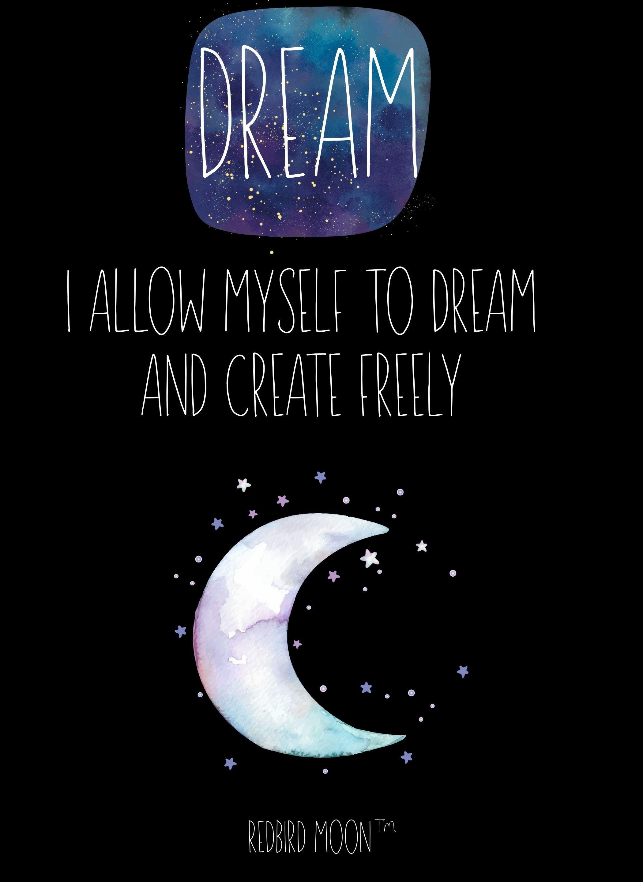 Whimsical Moon Wishes Printable Affirmation Cards – Mystical Self-care ...