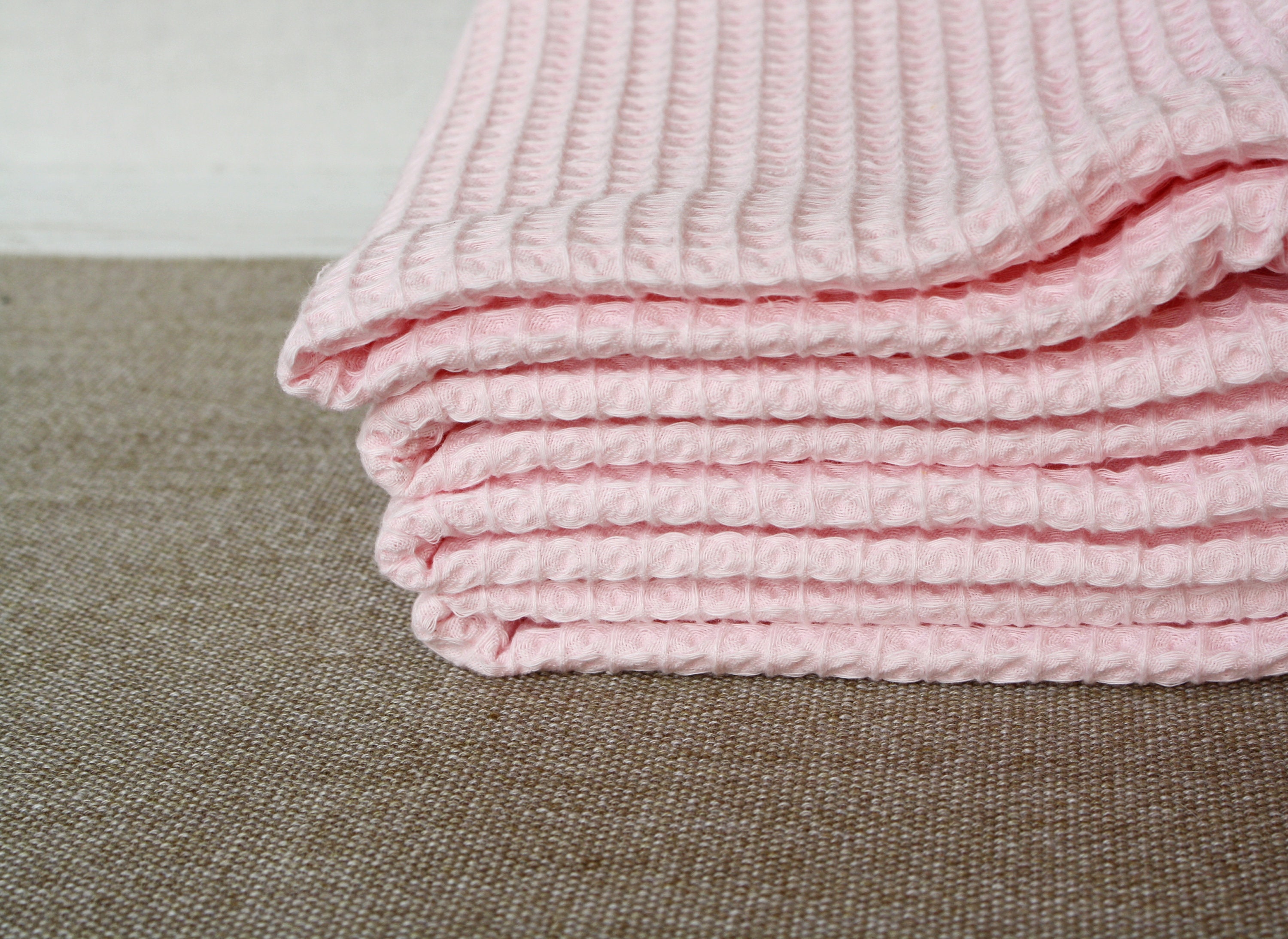 Waffle Cotton Fabric 100% Coton Tissu Piece Coton Waffle Piqué Waffle ...
