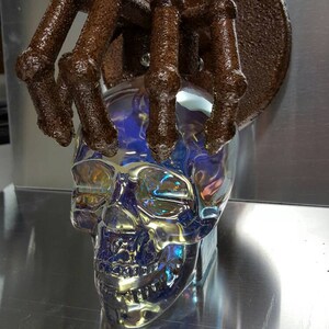 Crystal Skull Light. Rusty Weathered Look Sconce - Etsy