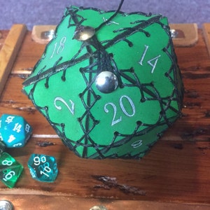 Green D20 Dice Bag - Etsy