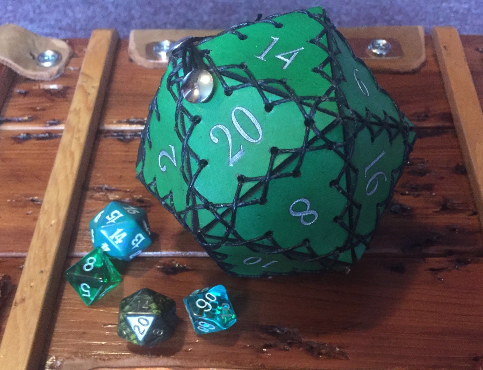 Green D20 Dice Bag - Etsy
