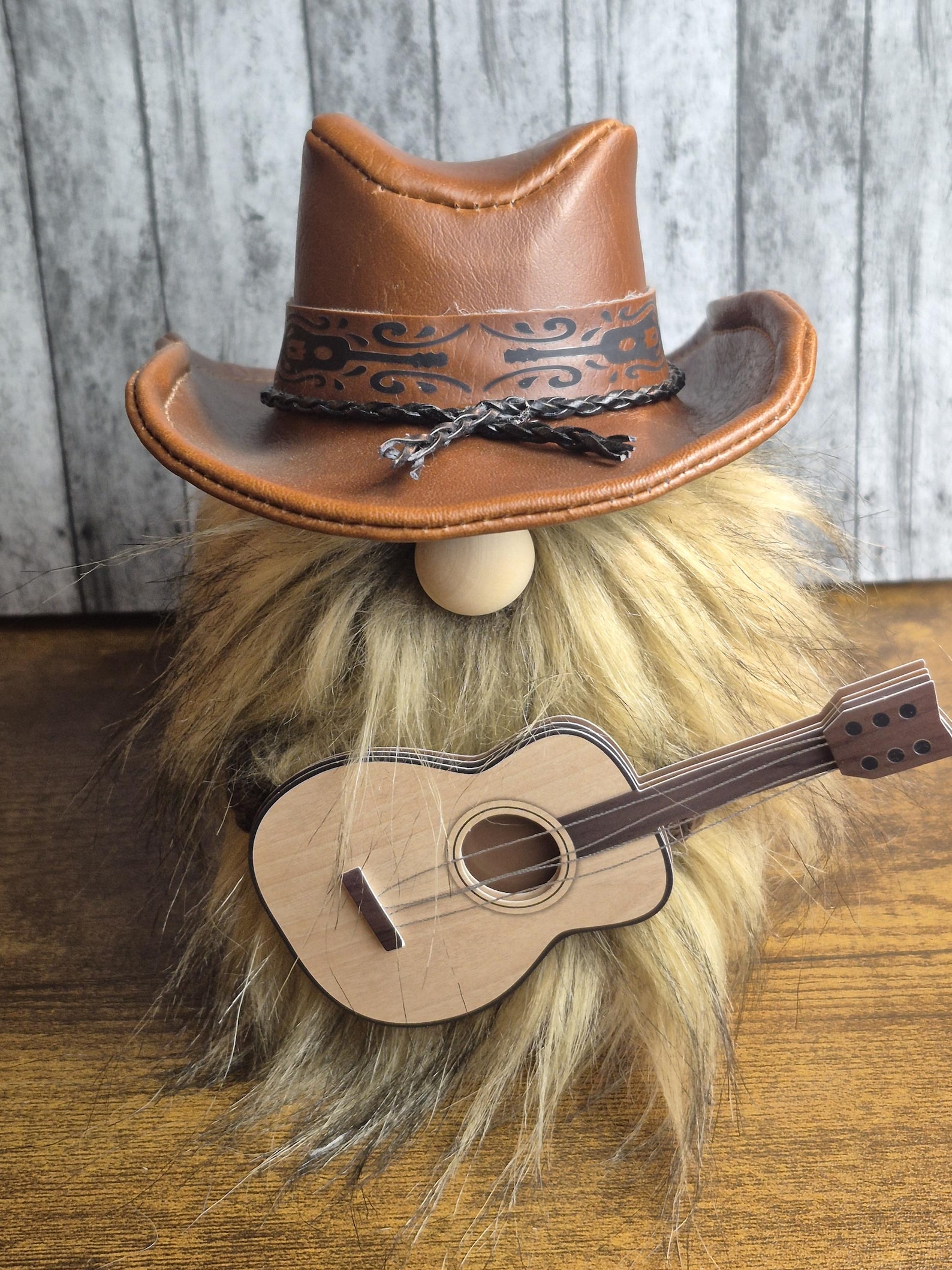 Country Gnome With Guitar- Handmade Western Decor - Etsy