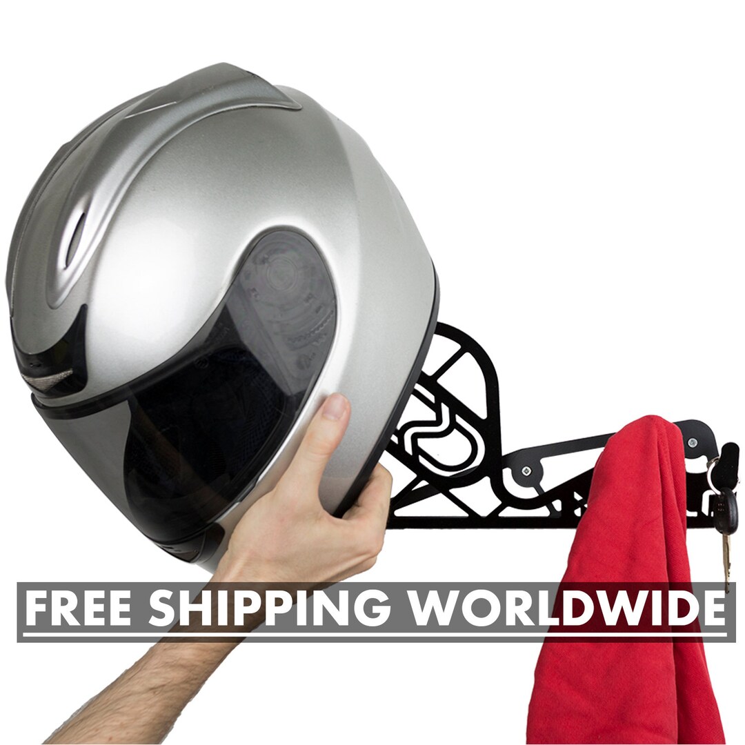 WALL HELMET RACK. Black. Helmet Holder. Helmet Hanger. Helmet Hook ...