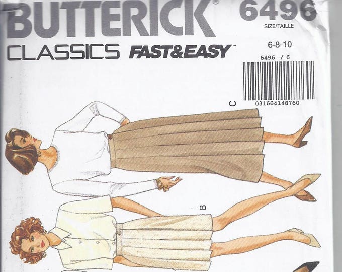 Butterick 6496 Sewing Pattern From 1992. Misses Wrap Skirts Waist 23-25 ...