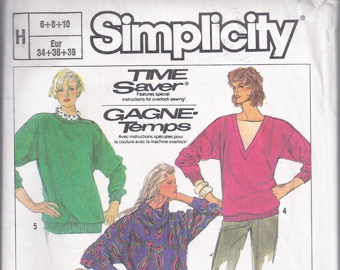 Simplicity Sewing Pattern 7701 From 1986. Misses Loose Fitting Pullover ...