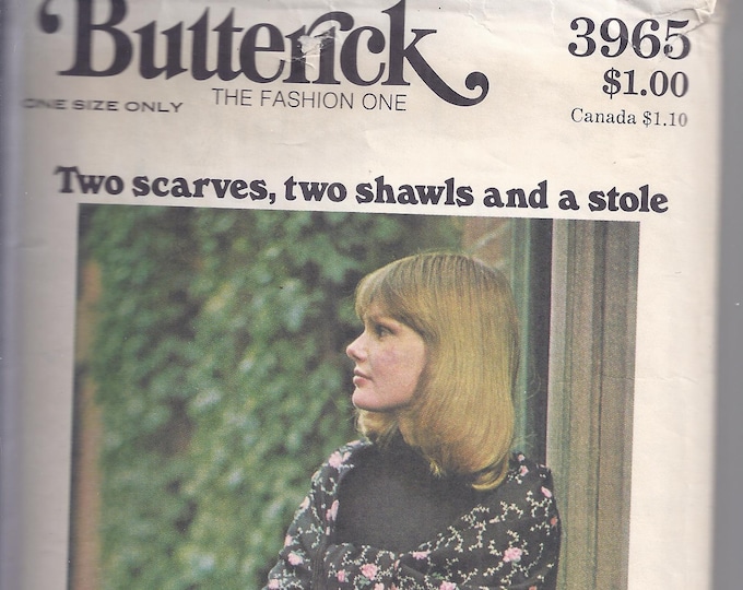 Butterick Sewing Pattern # 3965 From the 1970's. Misses Two Scarves ...