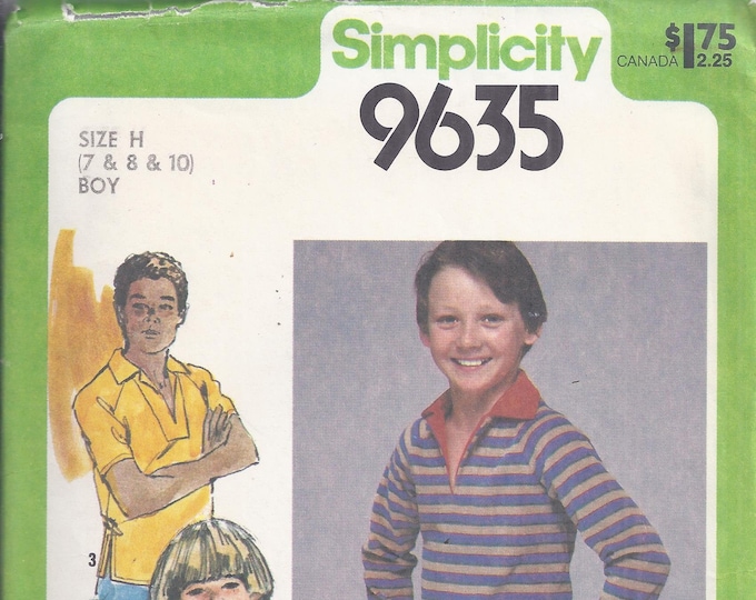 Simplicity Sewing Pattern 9635 From 1980. Boys Pullover Top. (stretch ...