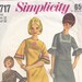 Simplicity 7087 Vintage Sewing Pattern From 1967: Misses Dress or ...