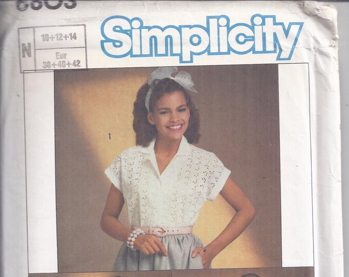 Simplicity Pattern 6803 from 1985. Misses Easy to Sew Set of Blouses ...