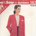Vogue Sewing Pattern 8354 From 1992. Misses Unlined Jacket and Dress ...