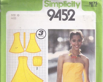 Simplicity Sewing Pattern 9460 From 1980: Misses Dress Top - Etsy
