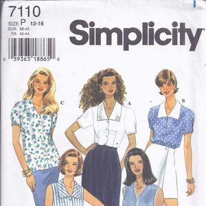 Simplicity Sewing Pattern 7110 From 1996. Misses Tops With - Etsy
