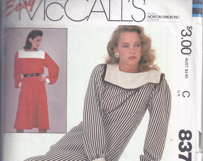 Mccall's 8373 Sewing Pattern From 1983. Misses' Dress or Top and Skirt ...
