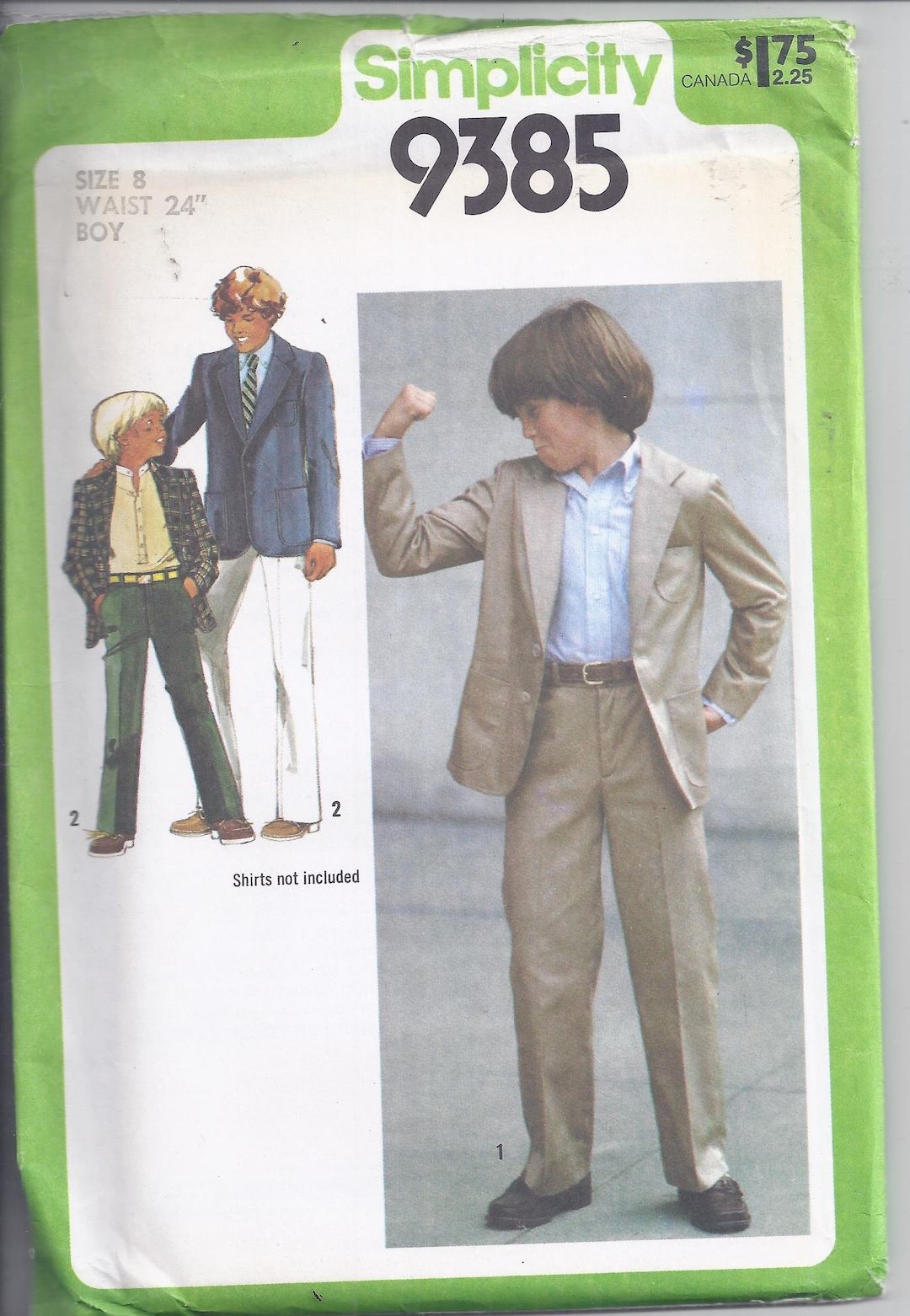 Simplicity Sewing Pattern 9385 From 1980. Boys Pants and Unlined Jacket ...
