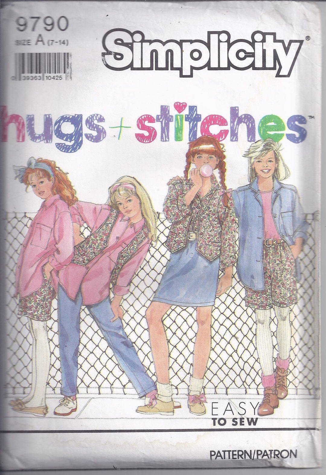 Simplicity 9790 Sewing Pattern From 1990. Girls Pants or Shorts,skirt ...