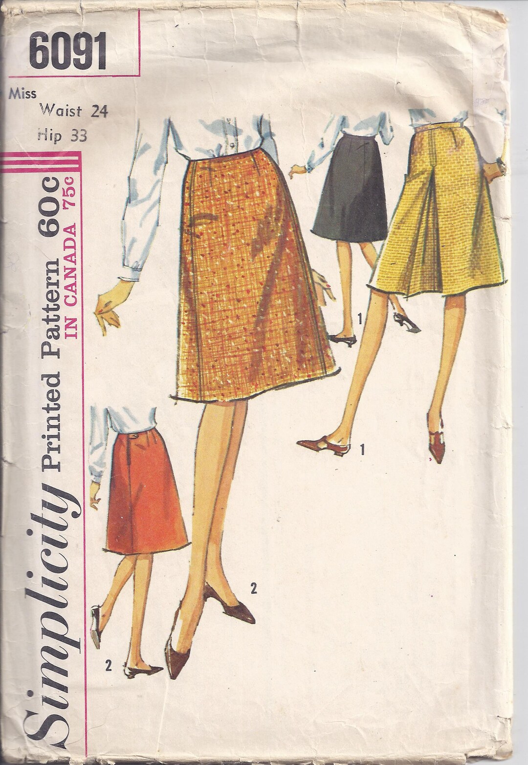 Simplicity Sewing Pattern 6091 From 1965 Misses Set of A-line - Etsy