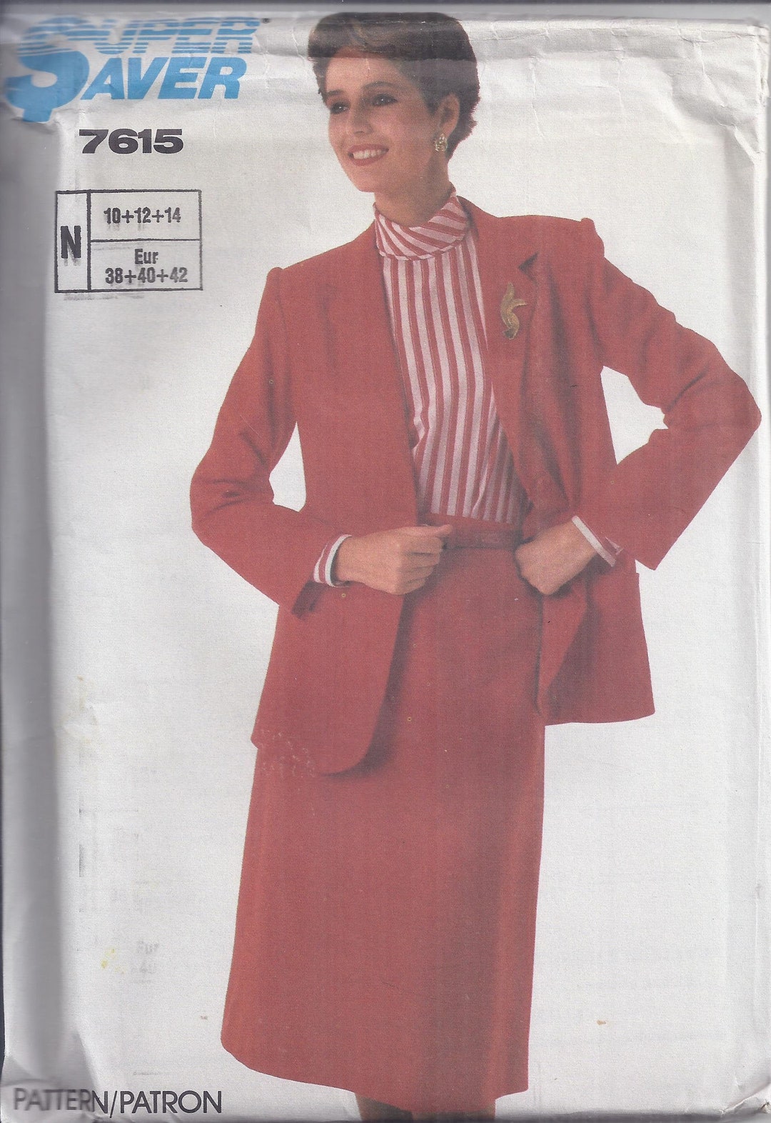 Simplicity Pattern # 7615 From 1986. Misses A-line Skirt and Unlined ...
