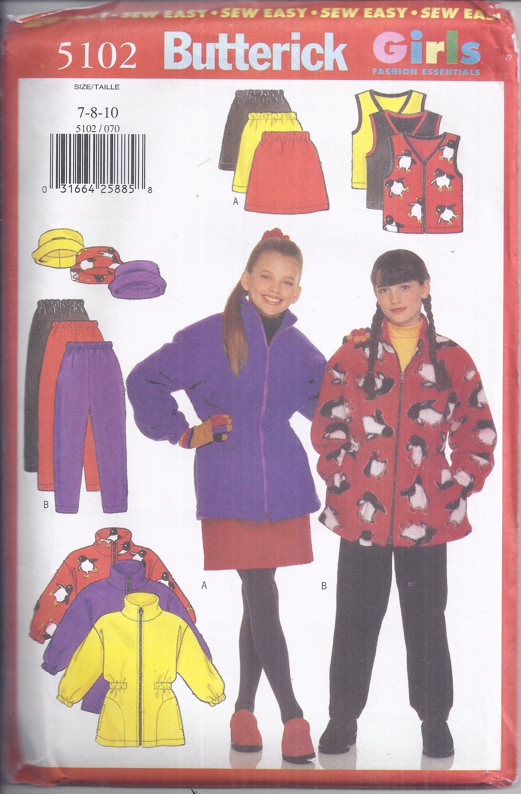 Sewing & Fiber Chest 26-28 12 Skirt and Pants Jumper Girl's Jacket ...