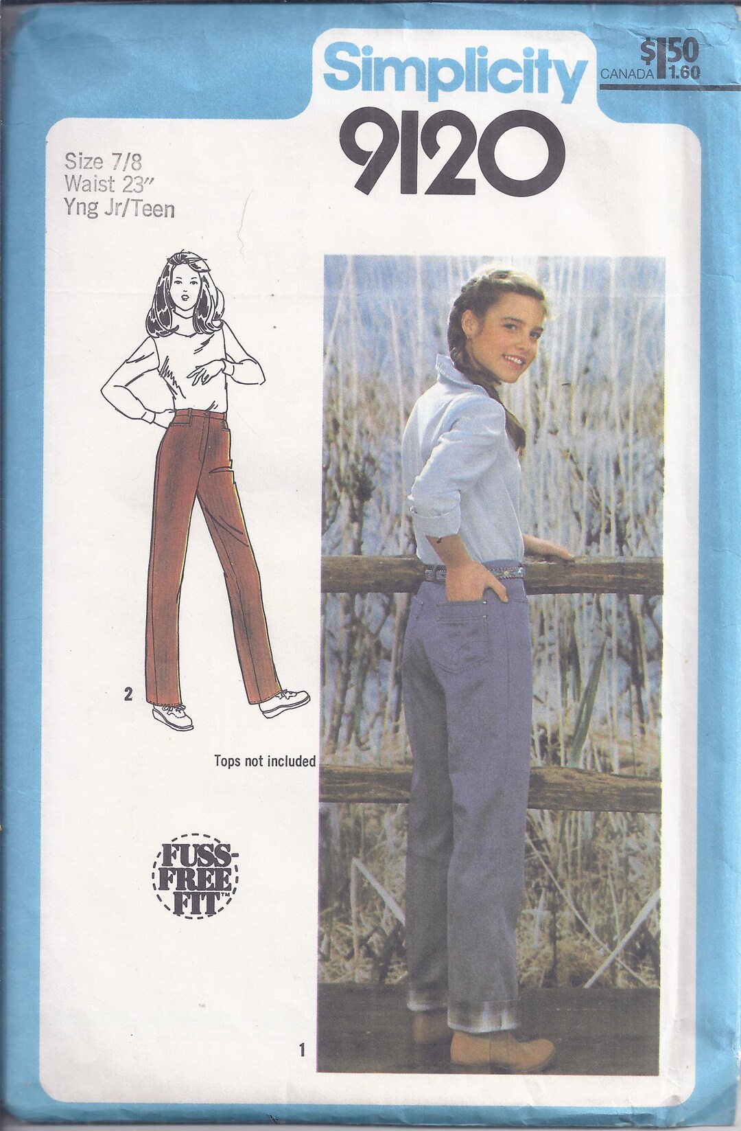 Simplicity 9120 Vintage Pattern From 1979. Young Junior/teen Pants With ...