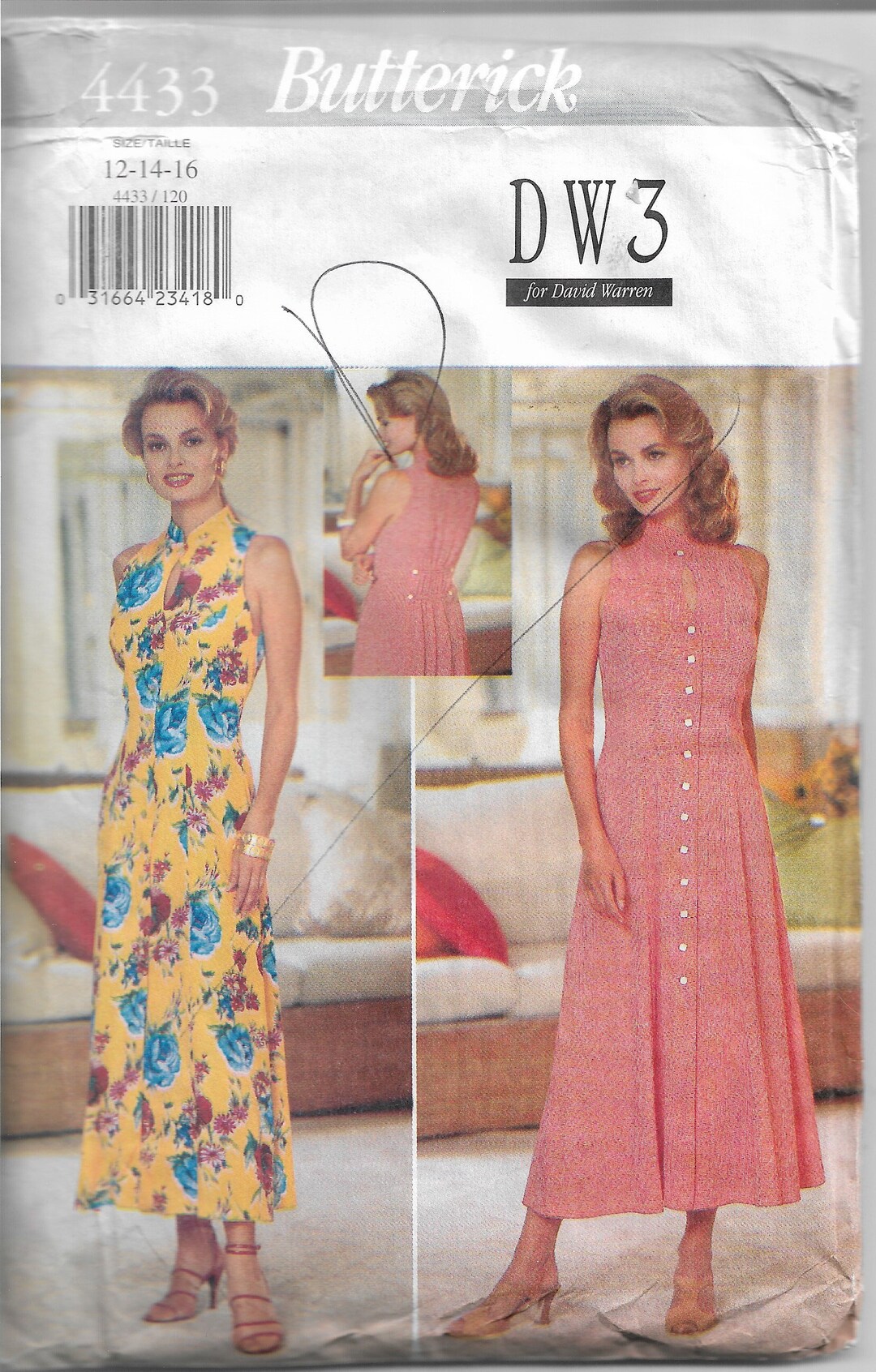 Butterick 4433 Sewing Pattern From 1996. Misses Semi Fitted, Flared ...