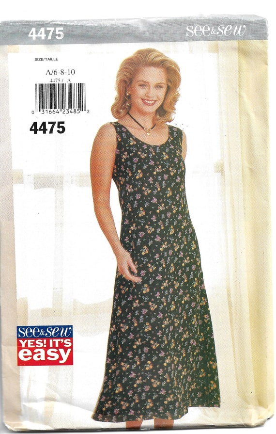 Butterick 4475 Sewing Pattern From 1996. Misses Semi-fitted - Etsy