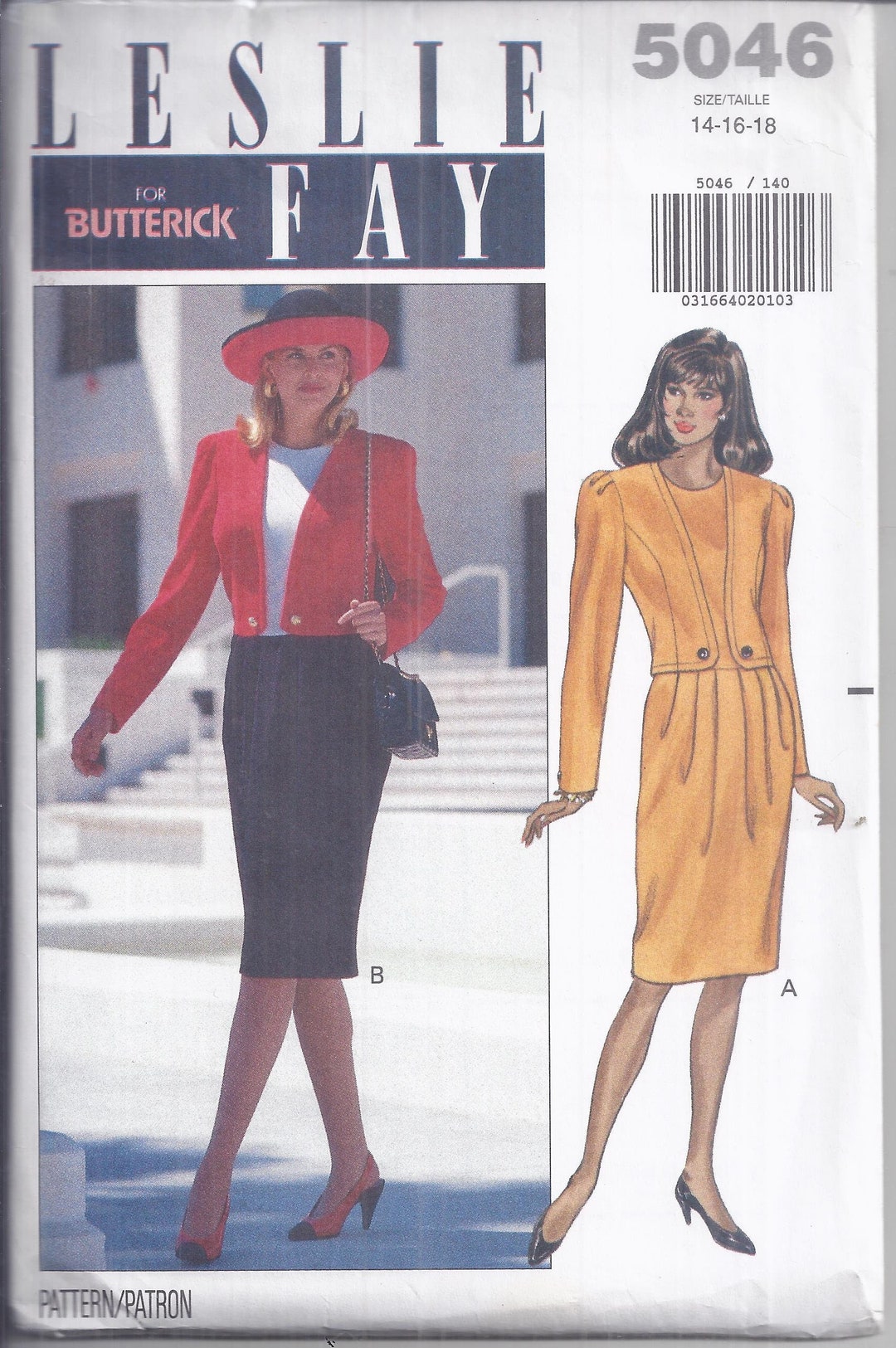 Butterick 5046 Sewing Pattern From 1990. Misses Dress. Leslie Fay ...