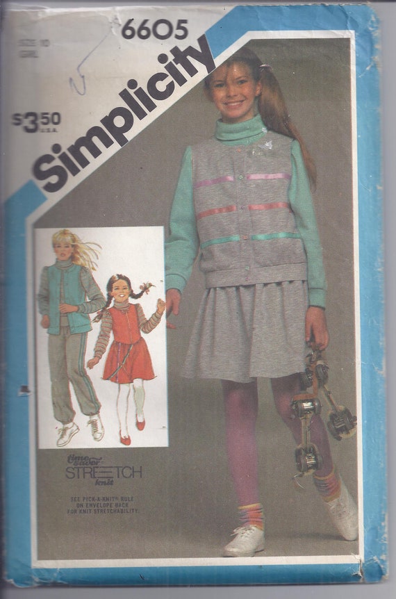 Simplicity 6605 Sewing Pattern from 1984. Girls Pullover Top | Etsy